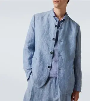 Giorgio Armani Single-breasted Linen Blazer