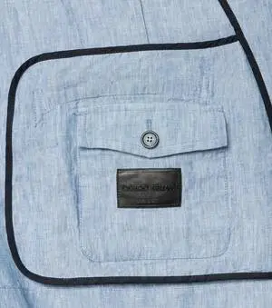 Giorgio Armani Single-breasted Linen Blazer