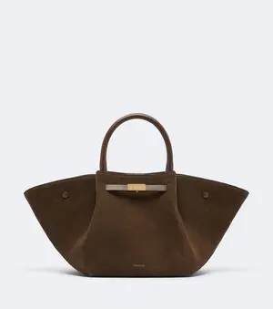 DEMELLIER New York Midi Suede Top-handle Bag - Brown