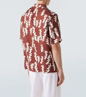 Zegna Printed Silk Bowling Shirt
