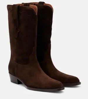 Paris Texas Hilda 35 Suede Cowboy Boots - Brown