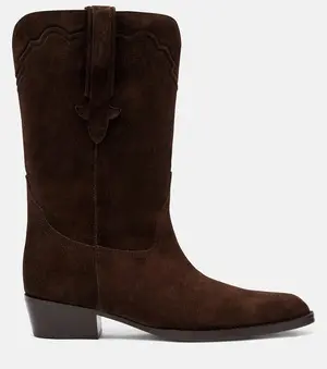 Paris Texas Hilda 35 Suede Cowboy Boots - Brown