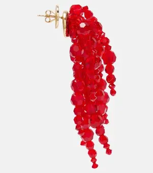 Simone Rocha Beaded Drop Earrings - Red