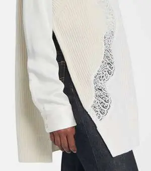 Stella McCartney Virgin Wool Lace Sweater Vest
