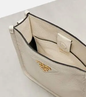 Prada Mini Leather Shoulder Bag - White