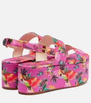 Farm Rio Printed Platform Sandals