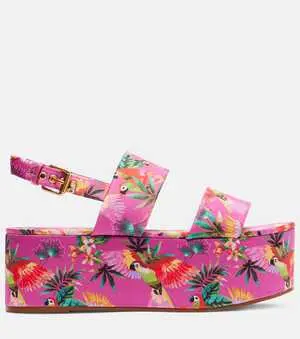 Farm Rio Printed Platform Sandals