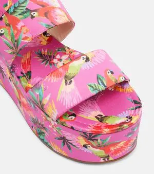 Farm Rio Printed Platform Sandals