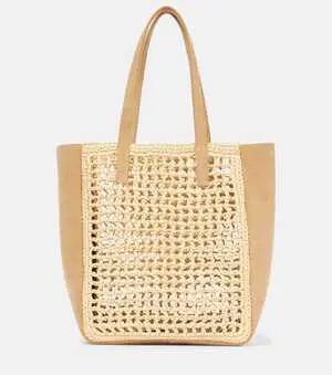Khaite Zoe Small Raffia-effect Tote Bag - Beige
