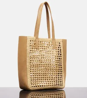 Khaite Zoe Small Raffia-effect Tote Bag - Beige