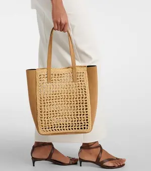 Khaite Zoe Small Raffia-effect Tote Bag - Beige