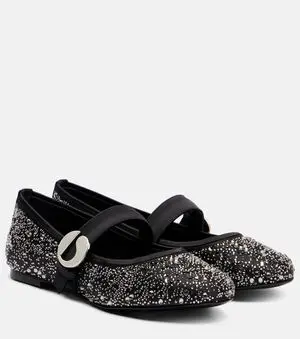 Coperni Embellished Ballerina Flats - Black
