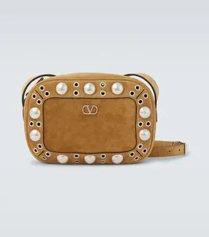 Valentino Garavani Nellcôte Studded Crossbody Bag - Beige