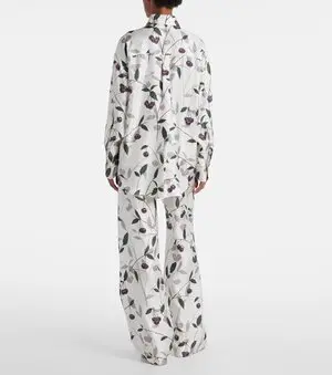 Stella McCartney Printed Silk Twill Shirt - White