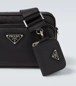 Prada Saffiano Leather Shoulder Bag - Black