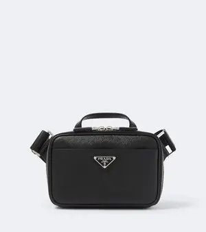 Prada Saffiano Leather Shoulder Bag - Black