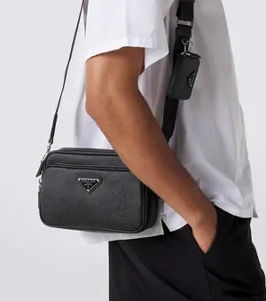 Prada Saffiano Leather Shoulder Bag - Black