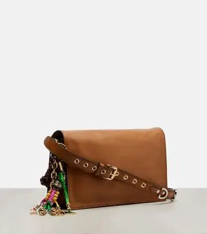 Prada Soft Sound Small Leather Shoulder Bag - Brown