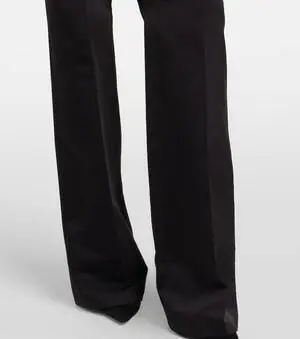 Magda Butrym Cotton And Silk Flared Trousers