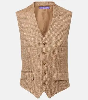 Ralph Lauren Holland Linen Tweed Vest - Brown