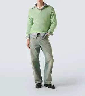 Auralee Checked Wool Shirt - Blue