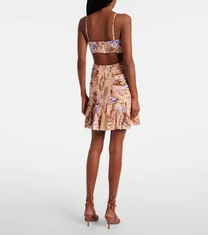Zimmermann Coco Floral Cotton Mini Dress - Pink