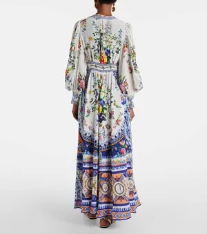 Camilla Printed Silk Crêpe Maxi Dress