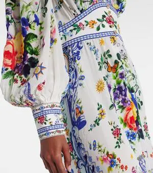 Camilla Printed Silk Crêpe Maxi Dress - Multicoloured