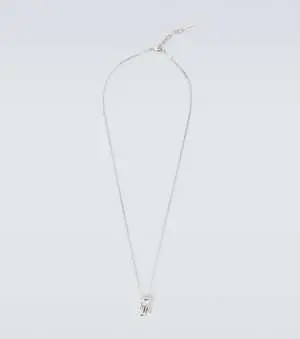 Saint Laurent Cassandre Pendant Necklace - Silver