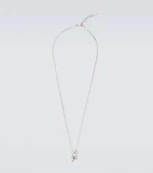Saint Laurent Cassandre Pendant Necklace - Silver