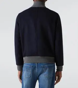 Brunello Cucinelli Wool Varsity Jacket - Blue