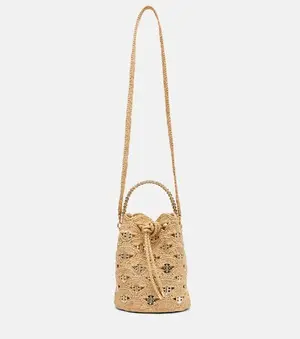 Rabanne Embellished Raffia Tote