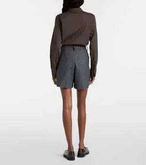 Brunello Cucinelli High-rise Virgin Wool Shorts