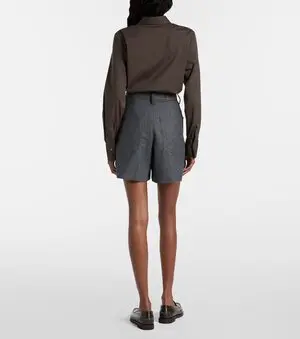 Brunello Cucinelli High-rise Virgin Wool Shorts