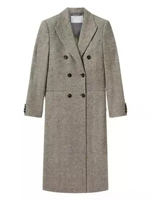 Stella McCartney Double-breasted Tweed Pattern Coat
