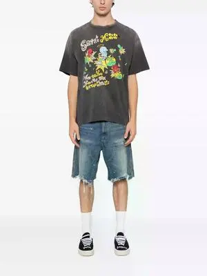 SAINT MXXXXXX Graphic-print T-shirt - Grey