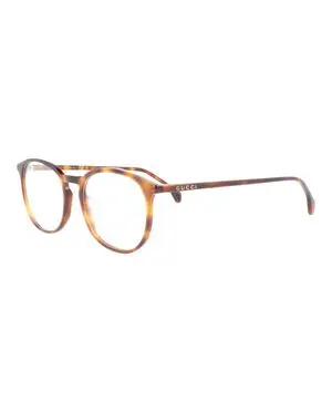 Gucci Round Eyeglasses - Havana/transparent (gg0551o