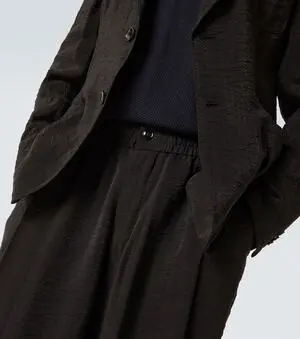 Giorgio Armani Jacquard Straight Pants - Blue
