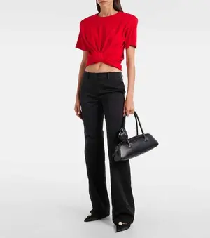 Magda Butrym Cotton And Silk Flared Pants