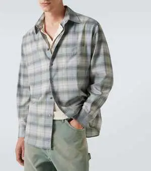 Auralee Checked Wool Shirt