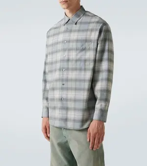 Auralee Checked Wool Shirt