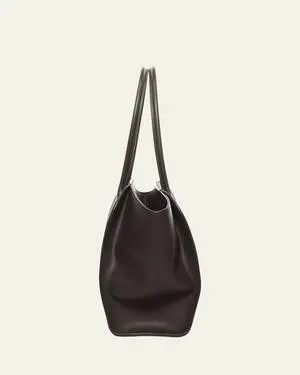 THE ROW Marlo 12 Tote Bag In Saddle Leather - Black