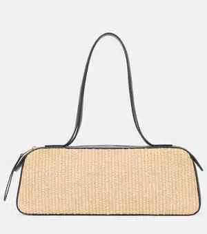 Khaite Simona Raffia Shoulder Bag - Beige
