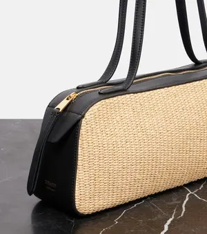 Khaite Simona Raffia Shoulder Bag - Beige