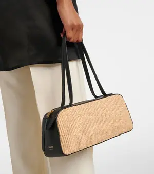 Khaite Simona Raffia Shoulder Bag - Beige