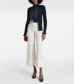 Valentino Garavani Ruffled Virgin Wool Cardigan