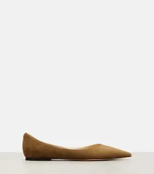 JIMMY CHOO Love Suede Ballet Flats - Green
