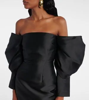 Solace London Freja Satin Mini Dress