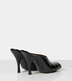Khaite Colt 100 Leather Mules - Black