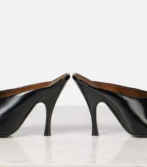 Khaite Colt 100 Leather Mules - Black